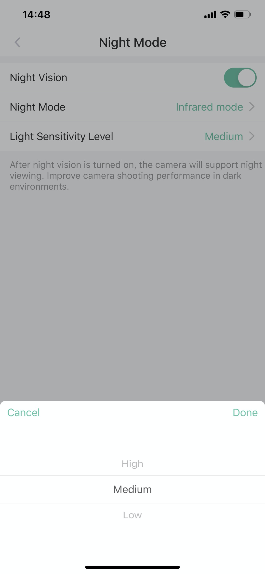 How to adjust the sensitivity of night vision? – Help Center